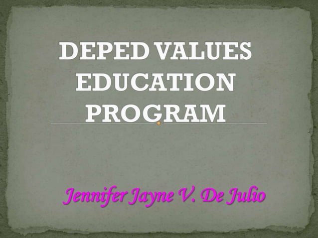 Deped Values Education Program | PPTX