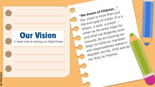 Deped vision and mission project 2 | PPT