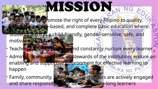 DepEd vision mission and core values.pptx | Education