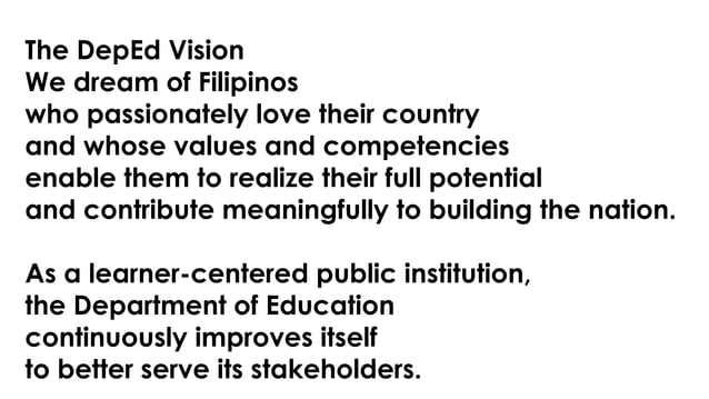 Deped Vision, Mission, Core.pptx for all the teachers in deped this is ...