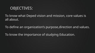 Deped,vision,mission core values report.pptx