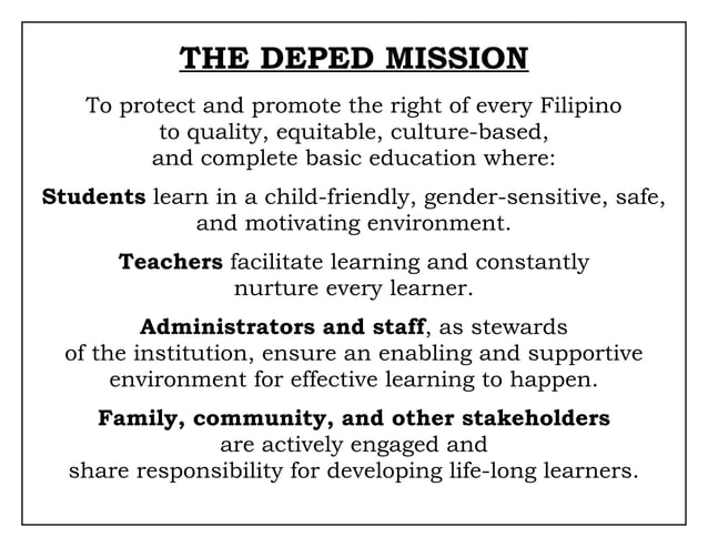 DepEd Vission, Mission, Mantra (DepEd-Laguna) | DOCX