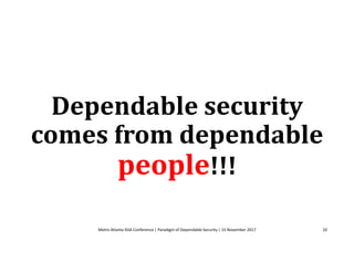Paradigm of Dependable Security | PPT