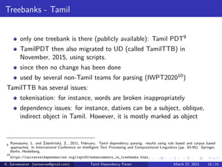 Developing Dependency Parsers for Tamil | PPT
