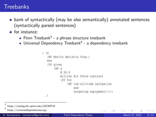 Developing Dependency Parsers for Tamil | PPT