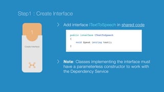 Dependency service for Xamarin.Form