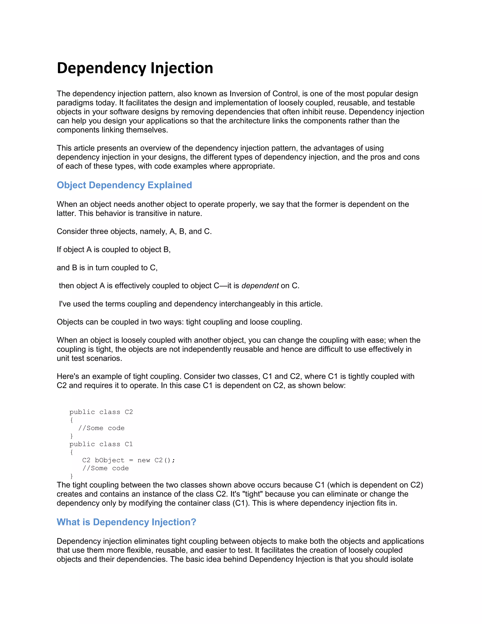 Dependency Injection | DOCX