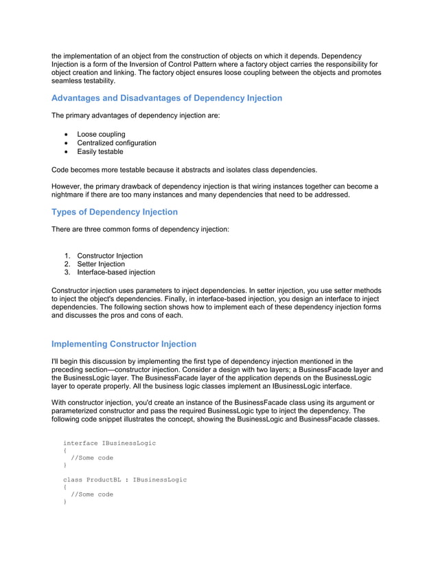 Dependency Injection | DOCX