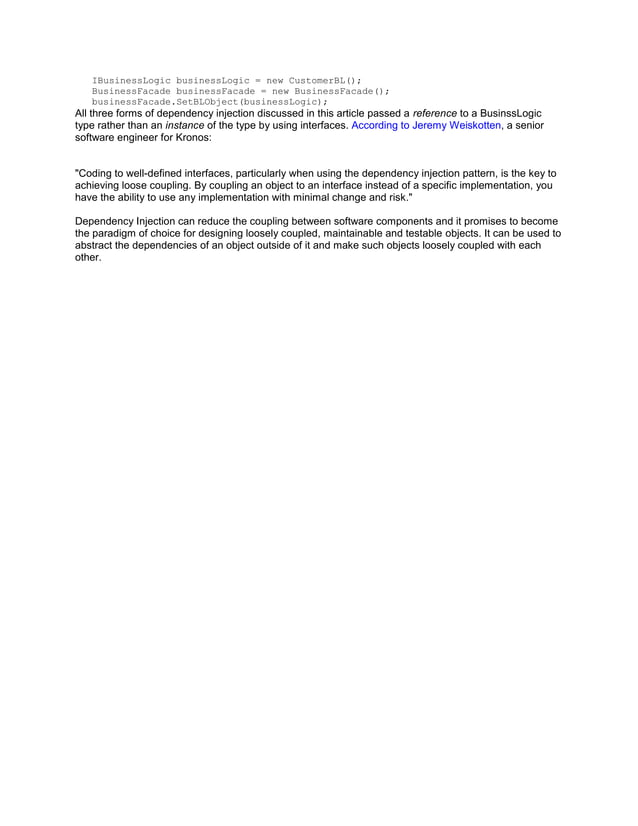Dependency Injection Pdf