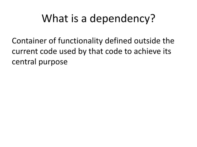 Dependency Injection and Aspect Oriented Programming presentation | PPTX