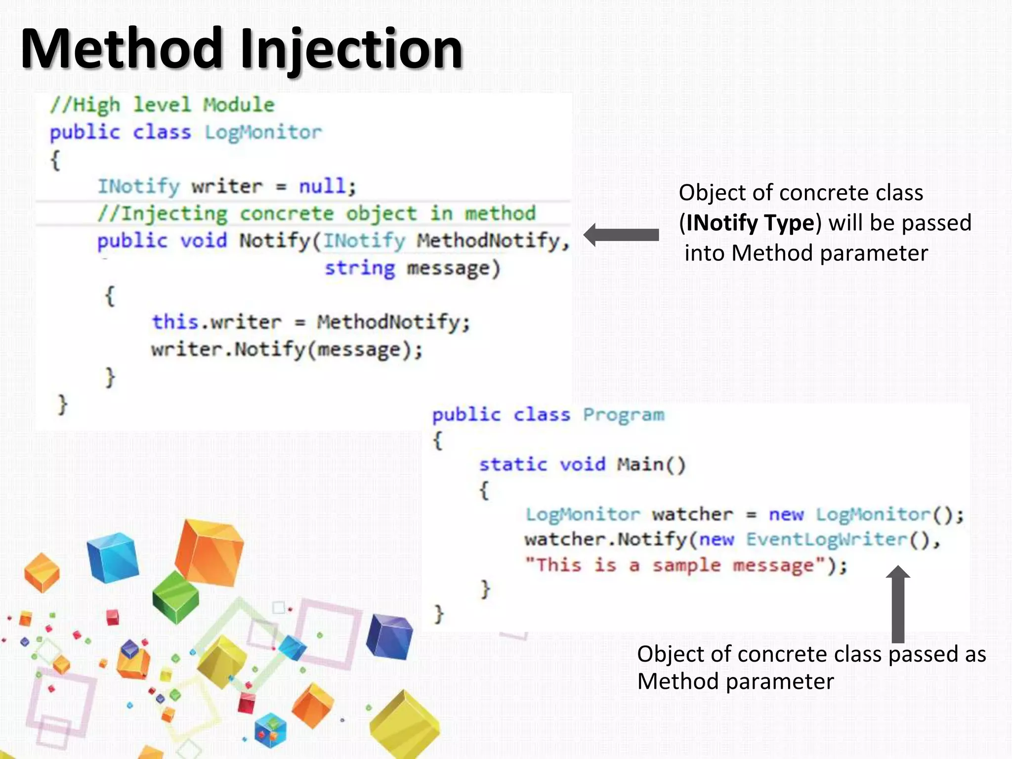 Dependency injection and inversion | PPT
