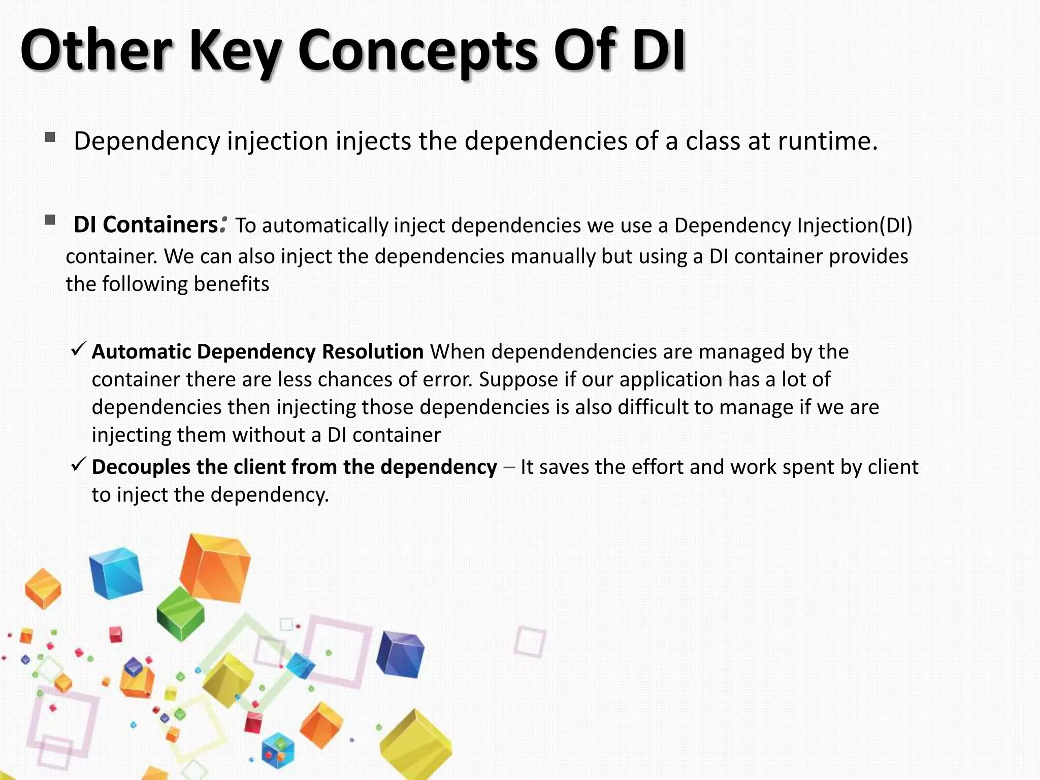 Dependency injection and inversion | PPT