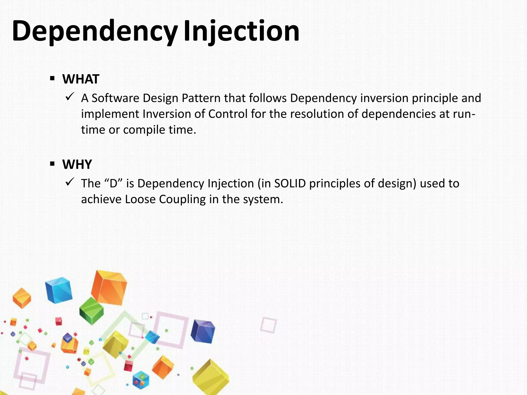 Dependency injection and inversion | PPT