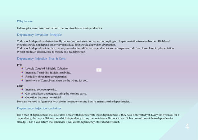 Dependency injection& comparative study | DOCX