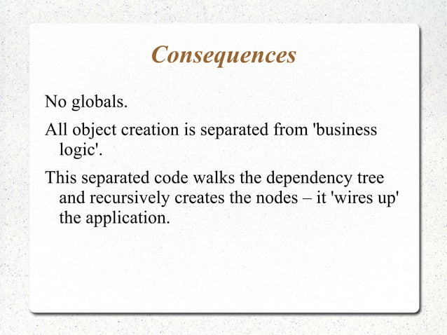 Dependency injection explained (Zbigniew Lukasiak) | PPT Dependency injection explained (Zbigniew Lukasiak) | PPT