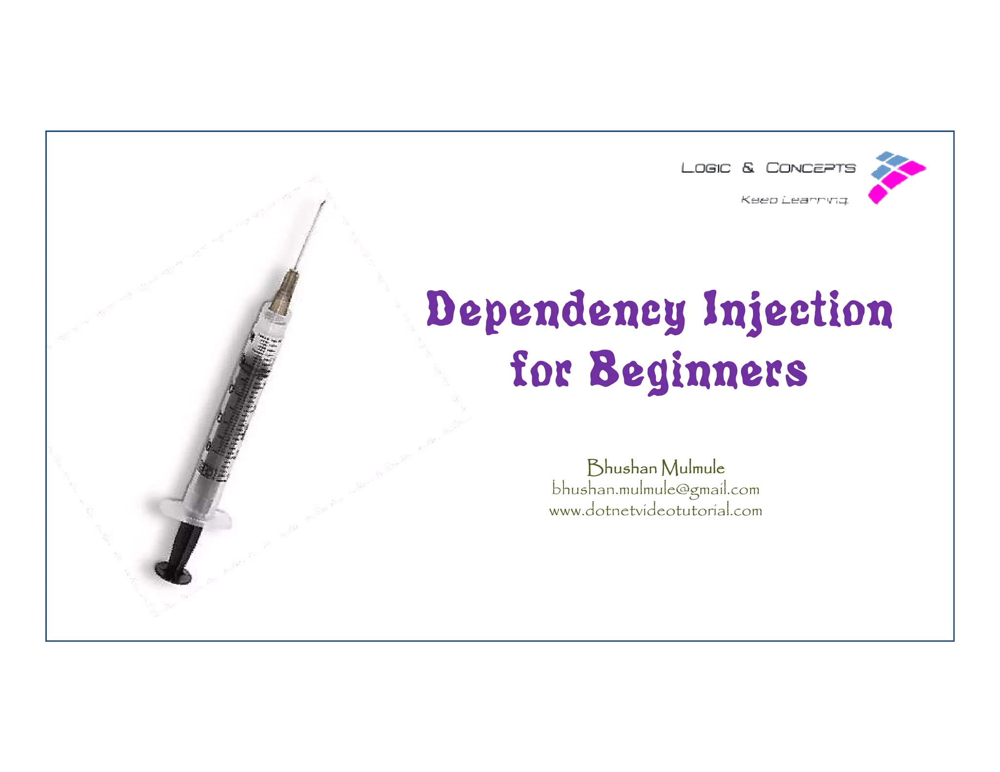 Dependency injection for beginners | PDF