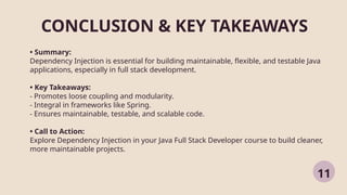 Dependency Injection in Java Essential for Building Maintainable Projects in a Java Full Stack ...
