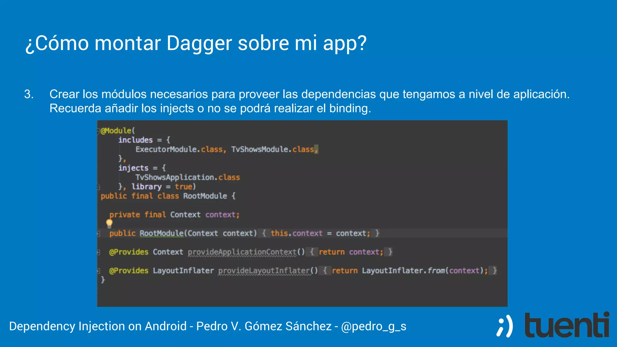 Dependency injection on Android | PPT