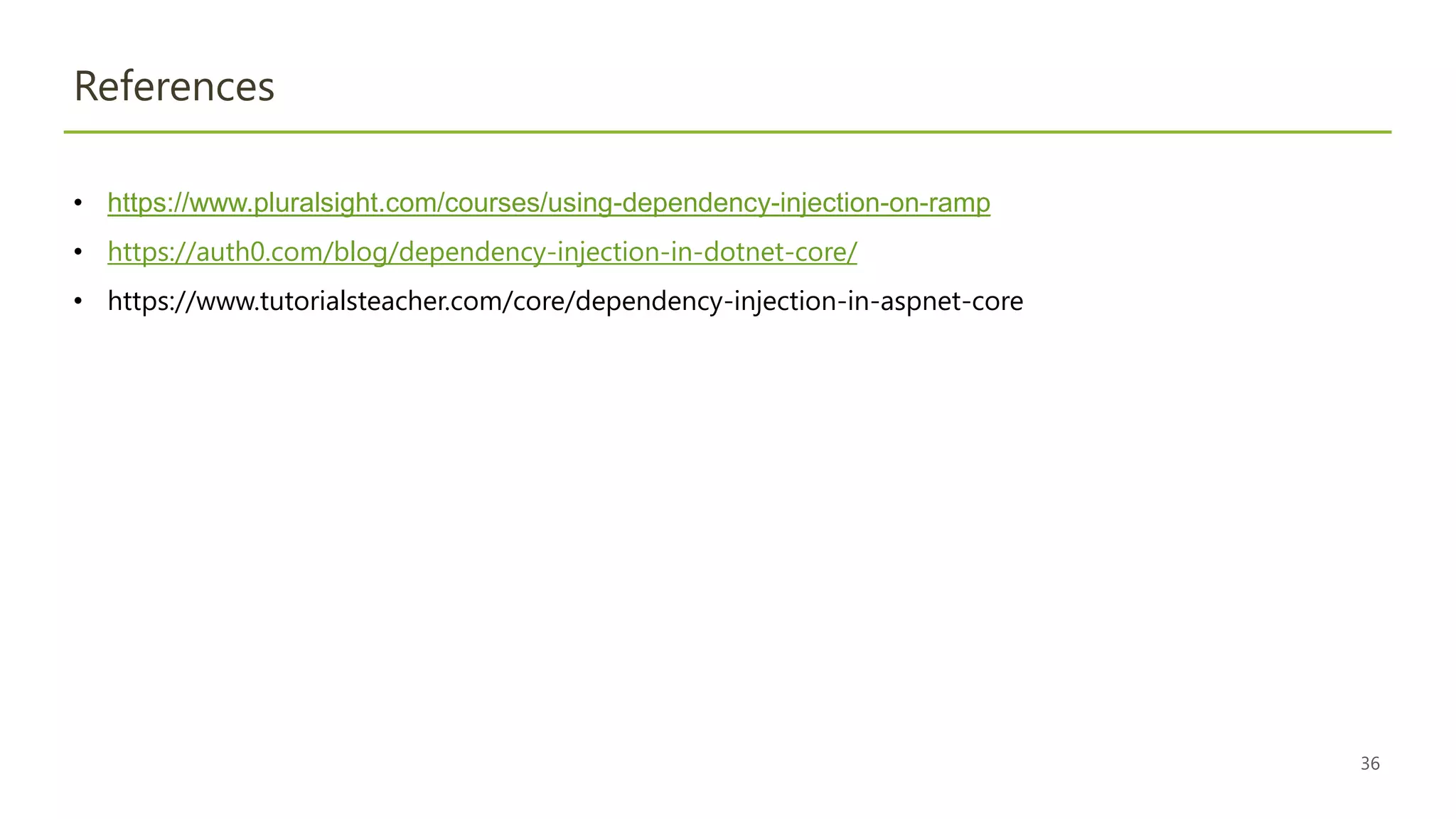 Dependency injection presentation | PPTX | Web Development | Internet