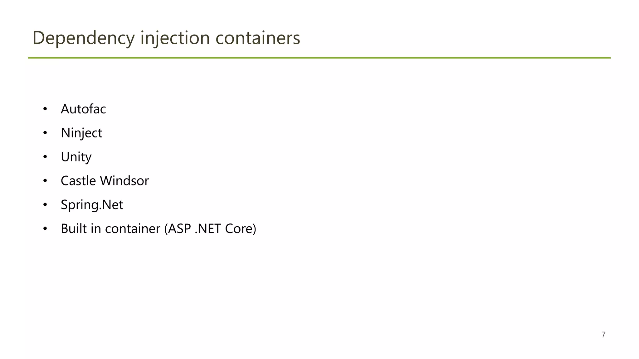 Dependency Injection Presentation Ppt