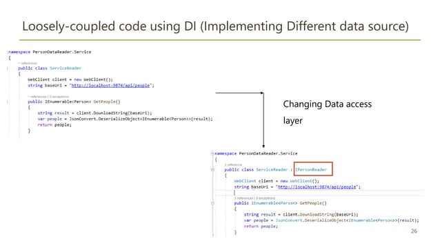 Dependency Injection Presentation Pptx Web Development Internet