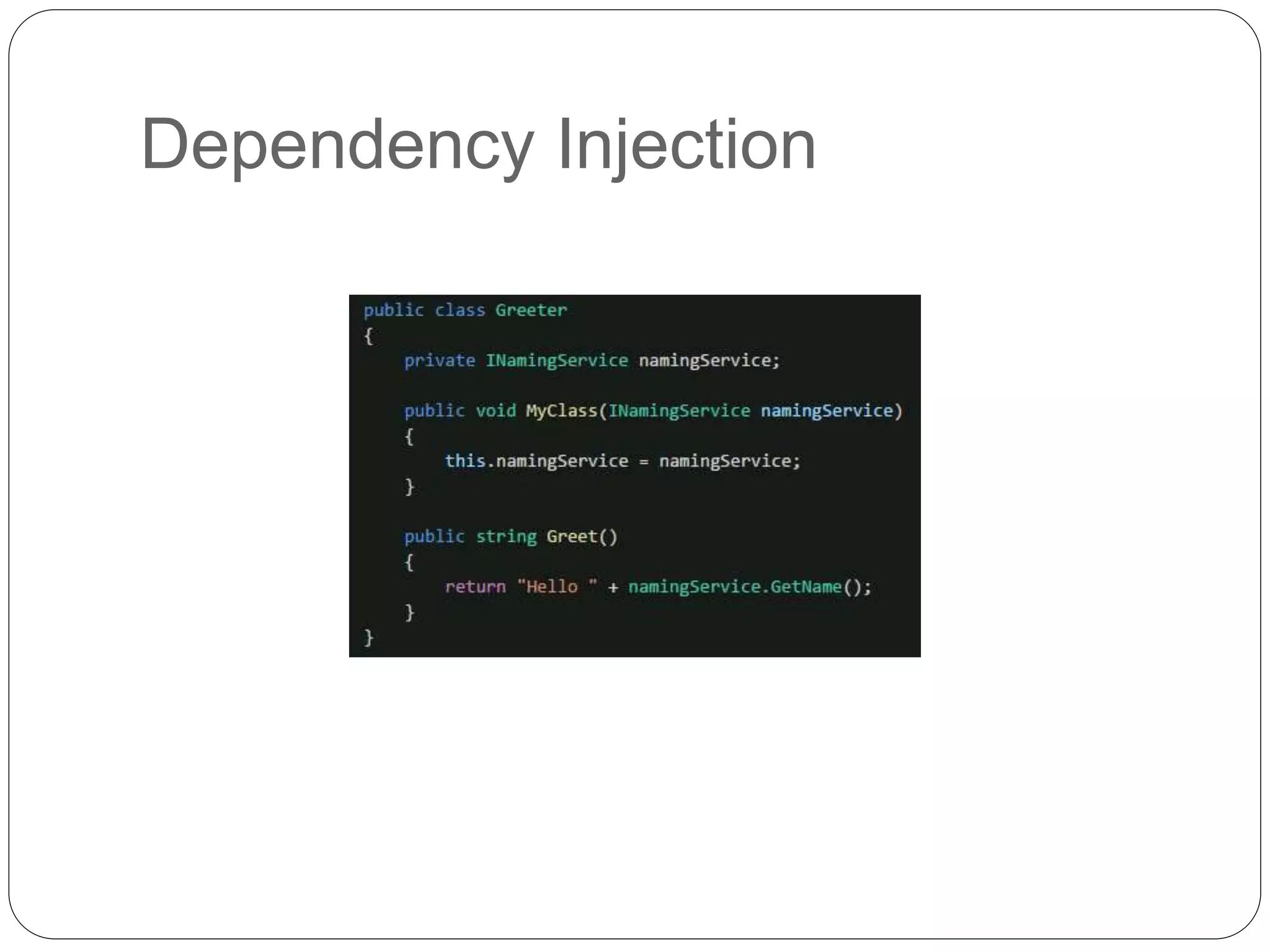 Dependency injection en testen | PPTX | Programming Languages | Computing