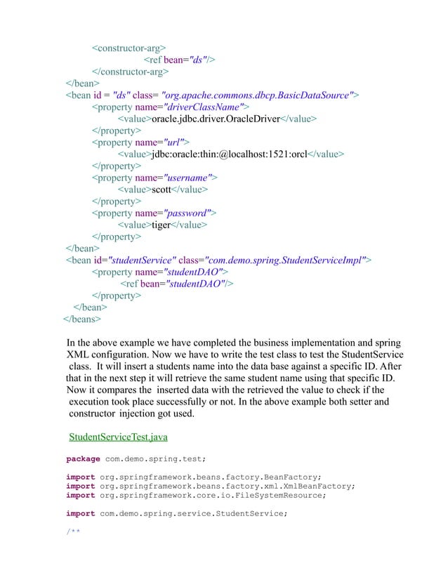 Types of Dependency Injection in Spring | ODT | Programming Languages | Computing