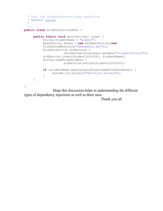 Types of Dependency Injection in Spring | ODT | Programming Languages ...