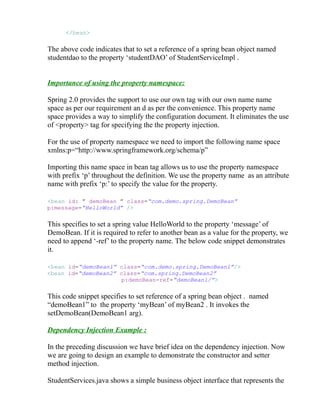 Types of Dependency Injection in Spring | ODT | Programming Languages | Computing