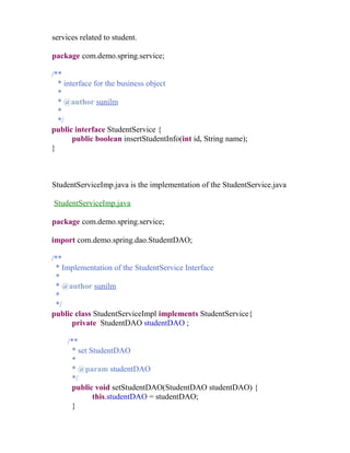 Types of Dependency Injection in Spring | ODT | Programming Languages | Computing