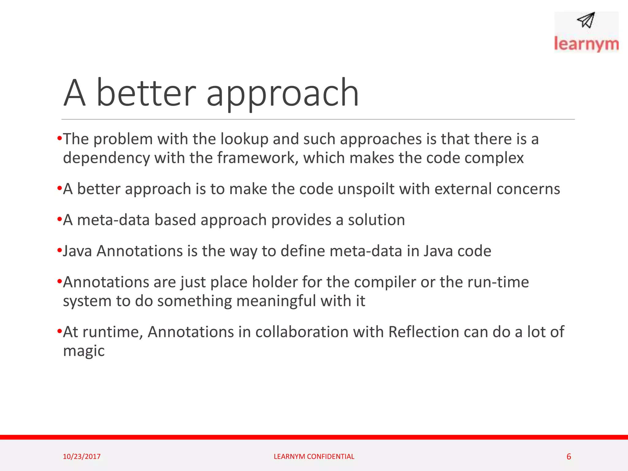 Dependency injection via annotations v1.0 | PPT