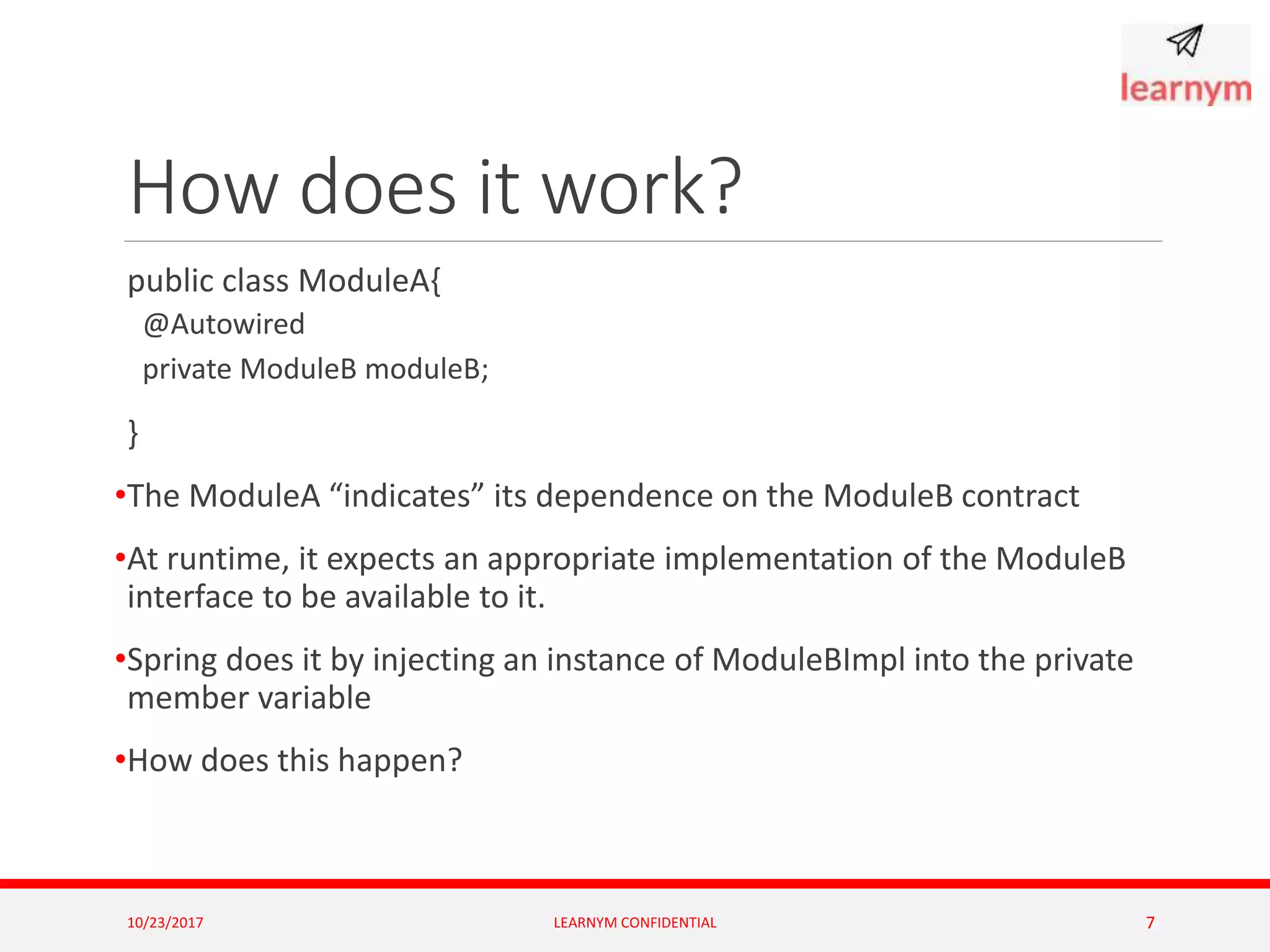 Dependency injection via annotations v1.0 | PPT
