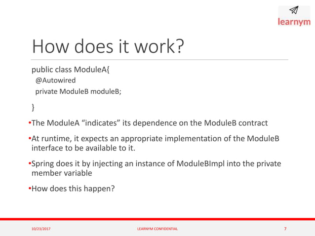 Dependency injection via annotations v1.0 | PPT