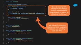 Dependency Injection with the Force DI Framework | PPTX | Web Development | Internet