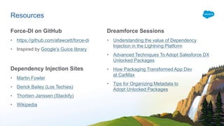 Dependency Injection with the Force DI Framework | PPTX | Web Development | Internet