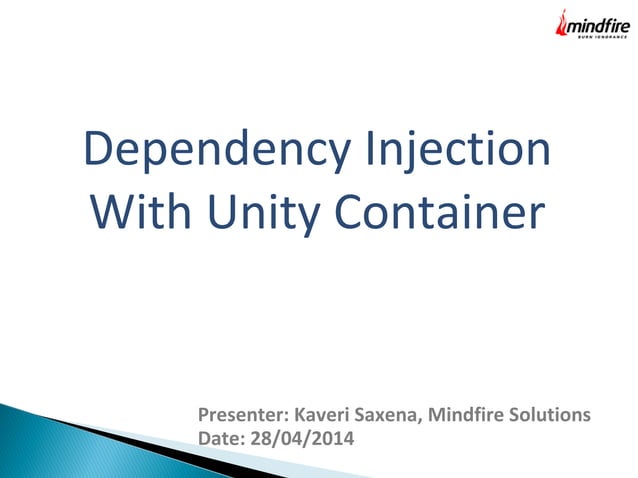 Dependency Injection with Unity Container | PPT
