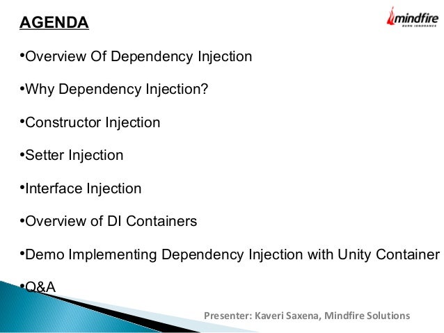 Dependency Injection With Unity Container