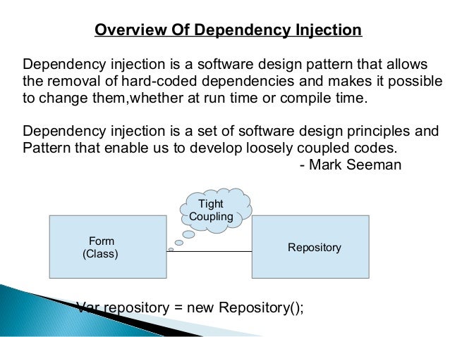 Dependency Injection With Unity Container