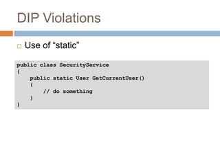 Dependency Inversion Principle | PPTX