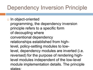 Dependency Inversion Principle | PPTX
