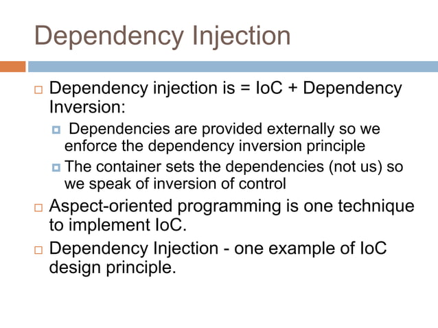 Dependency Inversion Principle | PPTX | Programming Languages | Computing