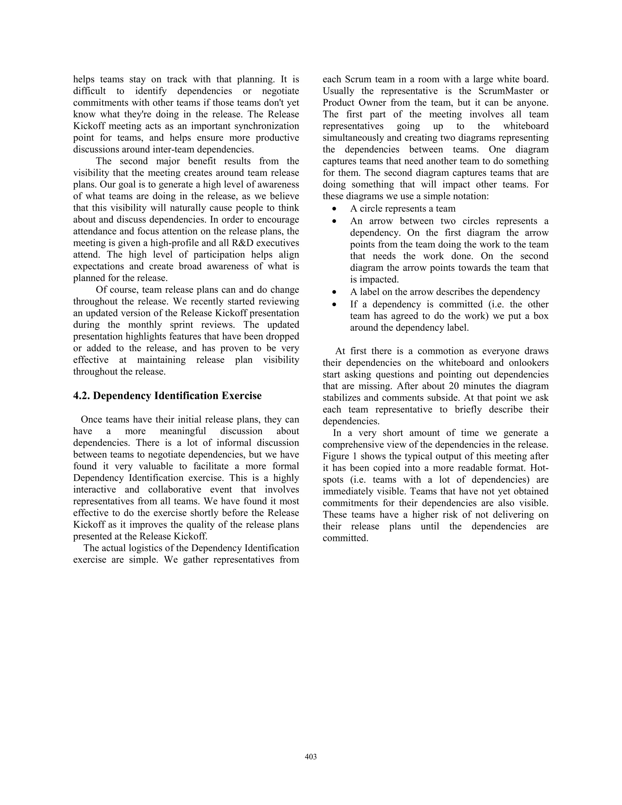 Dependency Management In A Large Agile Environment | PDF