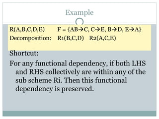 Dependency preserving | PPT
