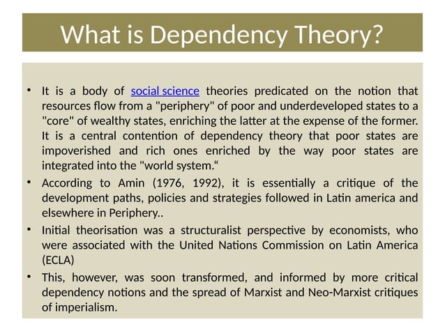 Dependency Theory or dependencia theory- Lenin | PPT