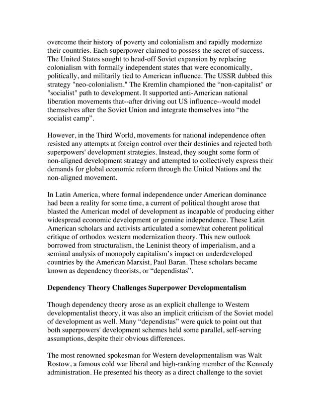 Dependency Theory: A Critical Review | PDF