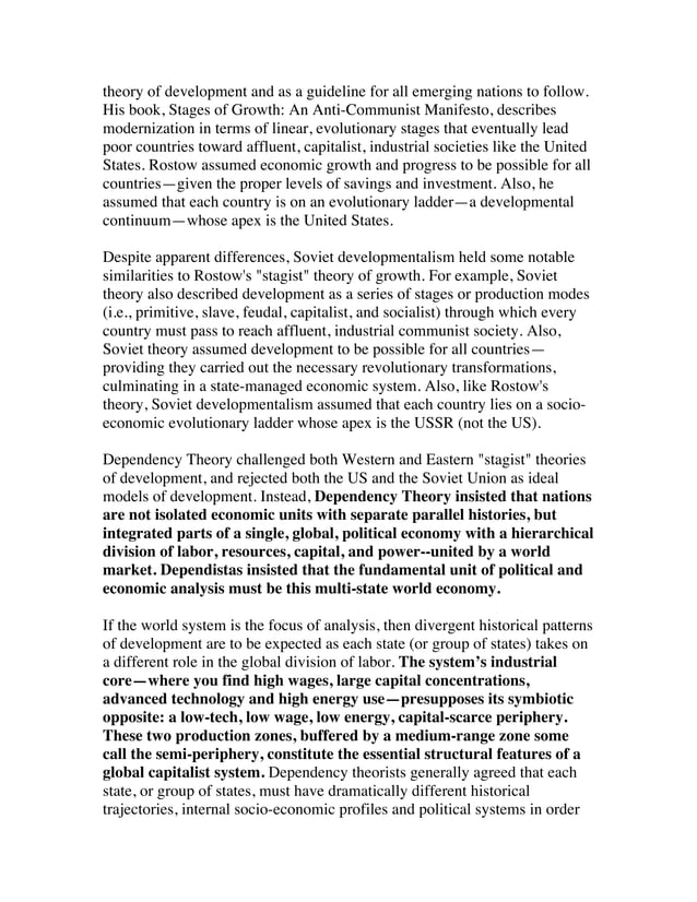 Dependency Theory: A Critical Review | PDF