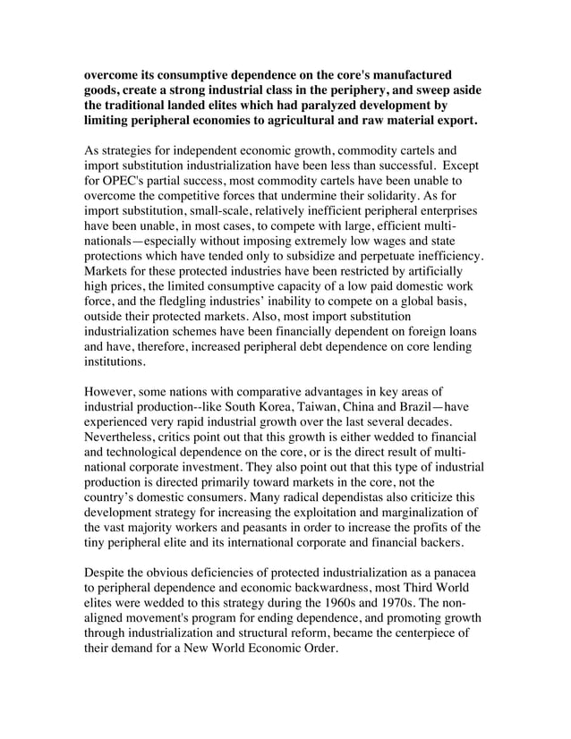 Dependency Theory: A Critical Review | PDF