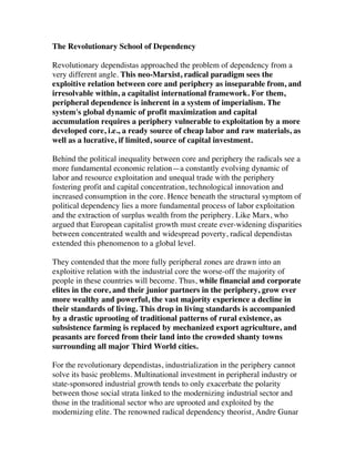 Dependency Theory: A Critical Review | PDF