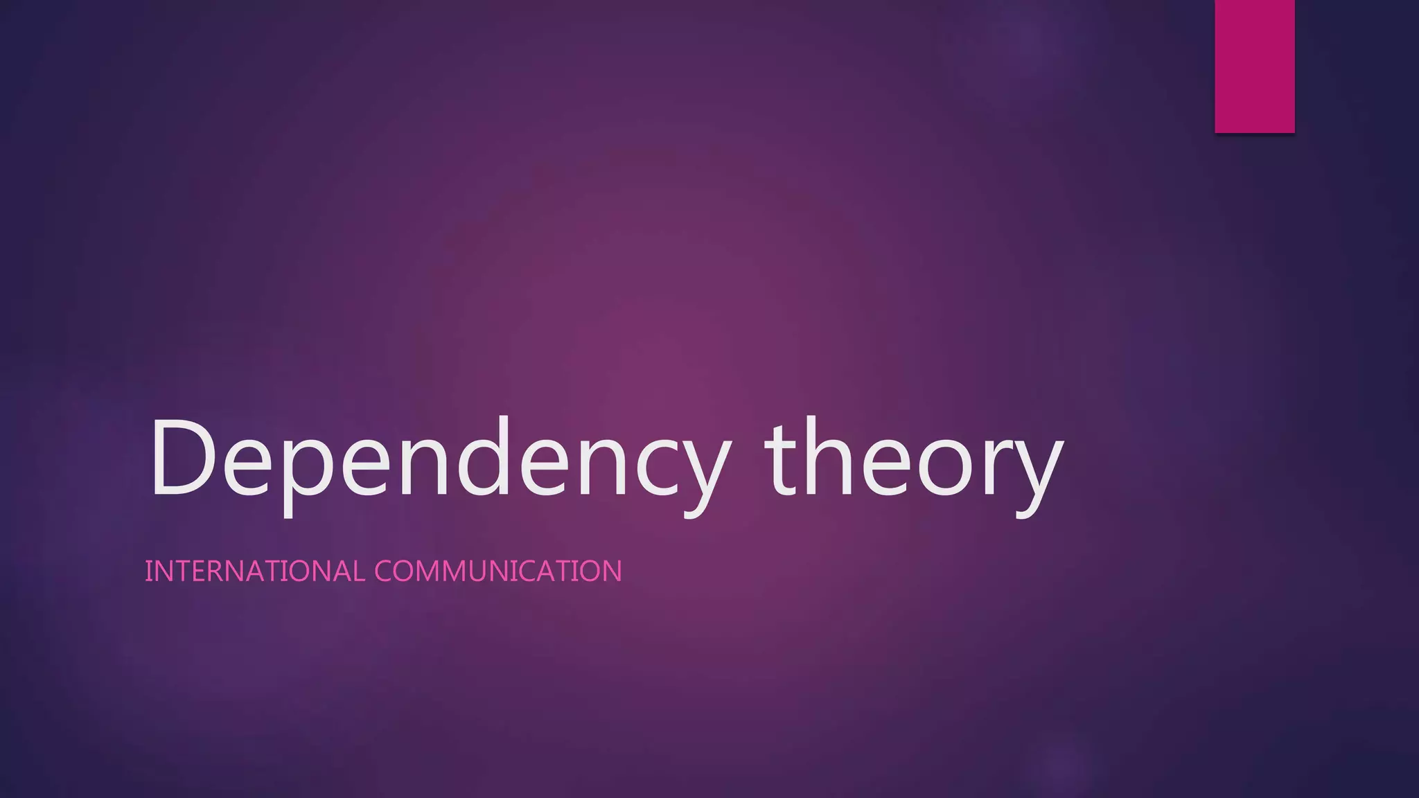 Dependency theory | PPTX
