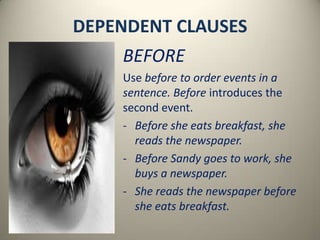 Dependent clauses | PPTX